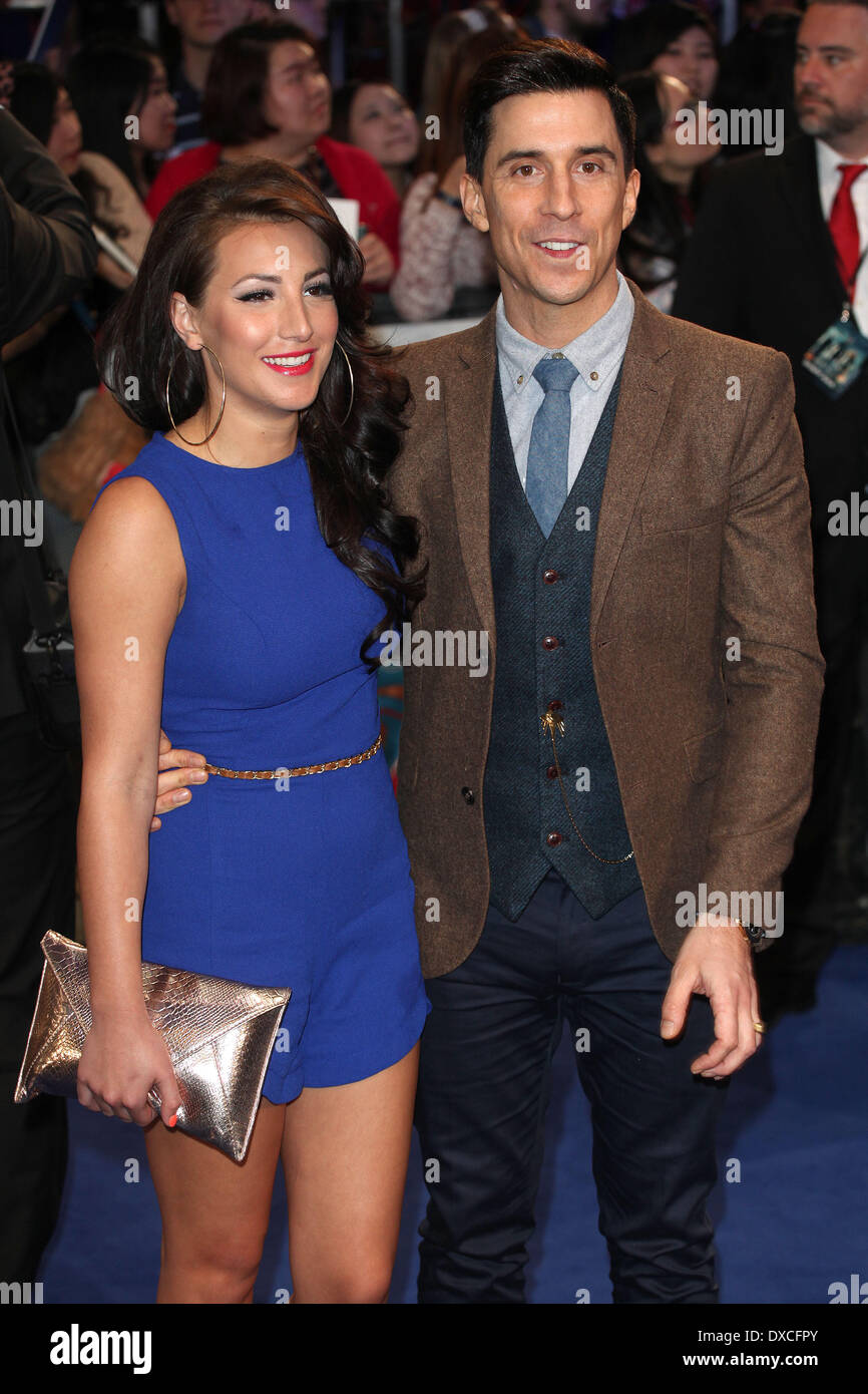 Russell Kane and girlfriend Lindsay arriving at the Captain America ...