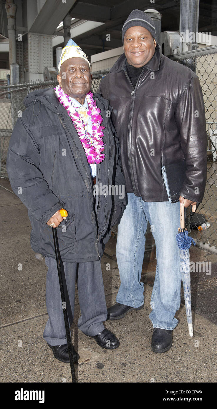 Pearl Harbor survivor Clark J. Simmons & Nephew during a ceremony next ...