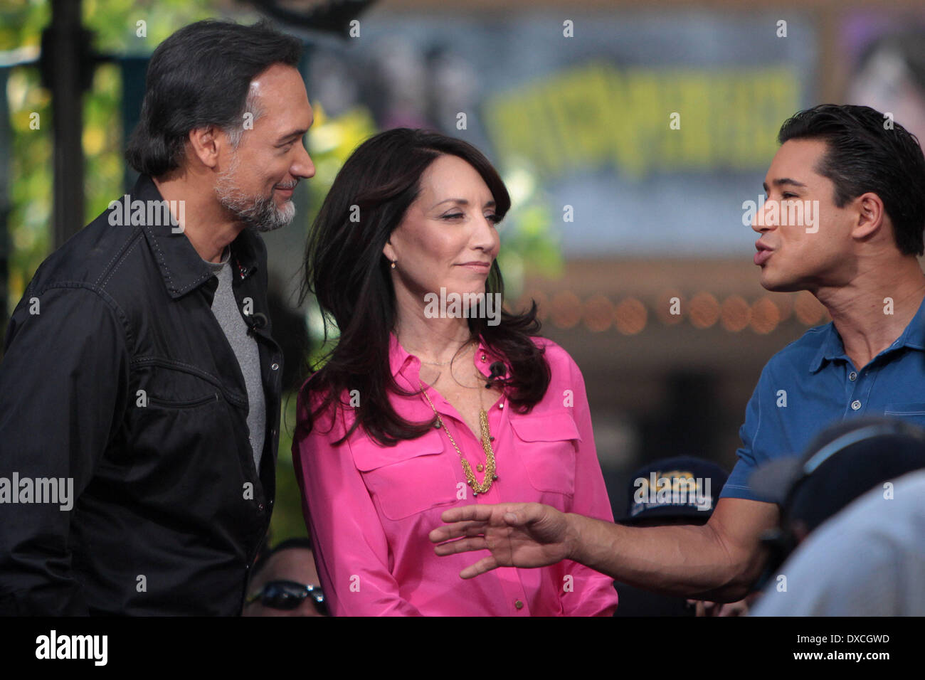 Jimmy Smits, Katey Sagal and Mario Lopez Celebrities at The Grove to ...