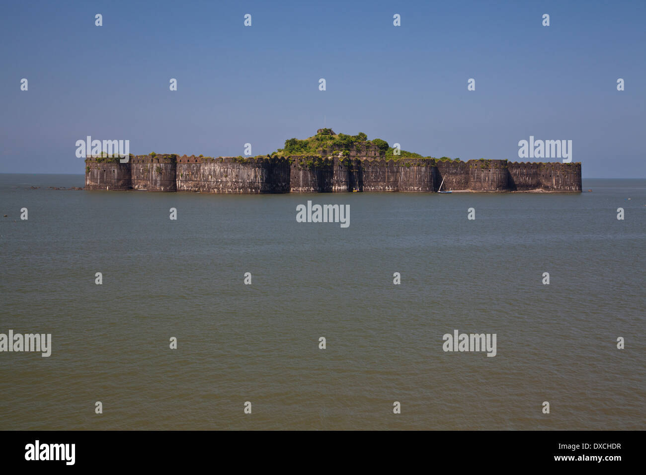 The island fortress of Janjira (circa 1140) built by the Siddis, off ...