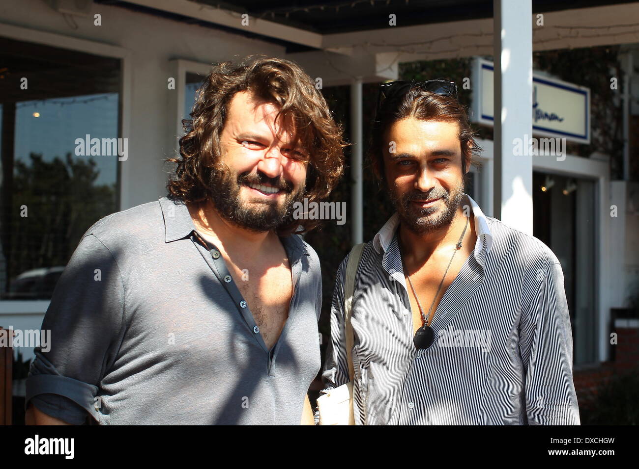 Jordi Molla and Domingo Zapata seen at Fred Segal on Melrose Avenue ...