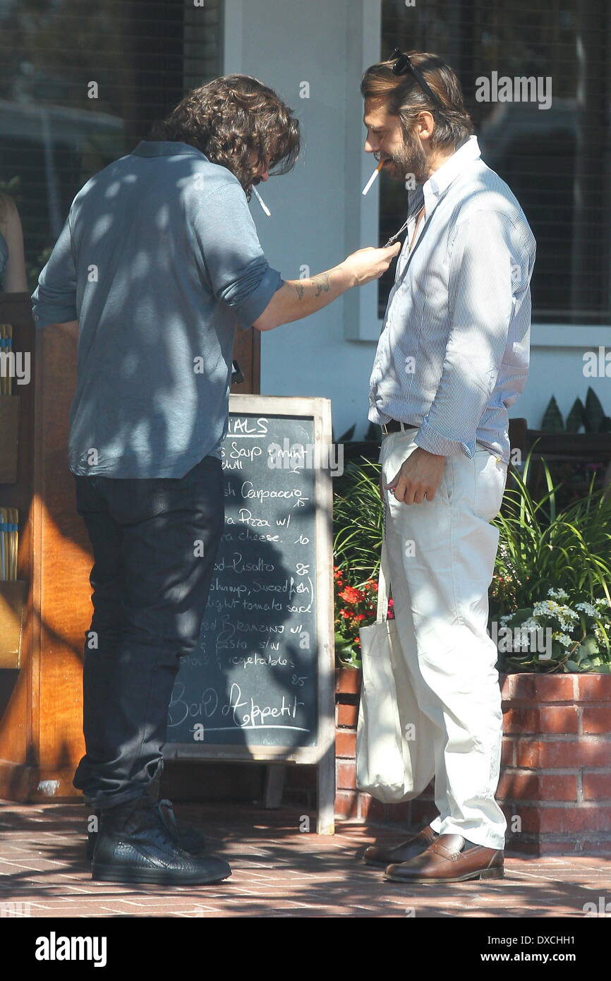 Jordi Molla and Domingo Zapata seen at Fred Segal on Melrose Avenue ...