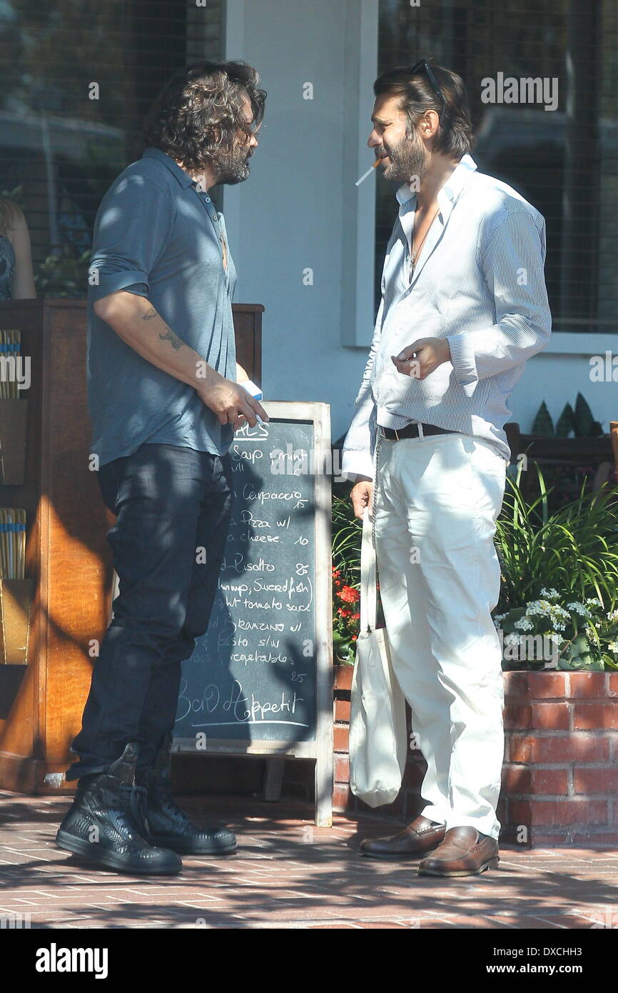 Jordi Molla and Domingo Zapata seen at Fred Segal on Melrose Avenue ...