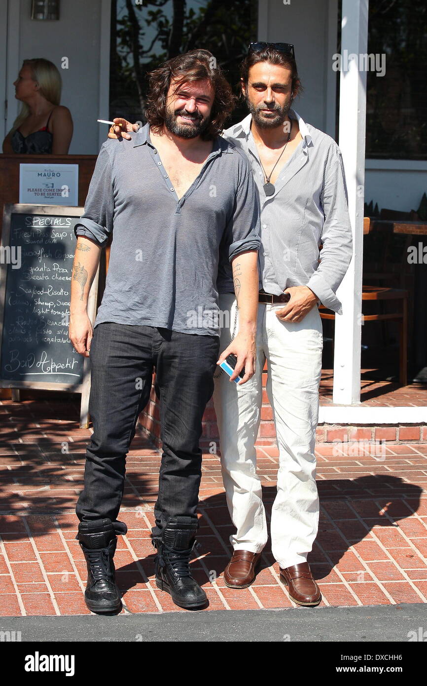 Jordi Molla and Domingo Zapata seen at Fred Segal on Melrose Avenue ...