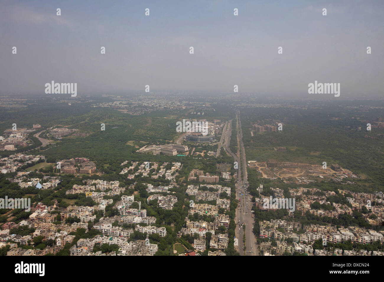 Aerial view of Delhi from a flight, Delhi, India Stock Photo - Alamy