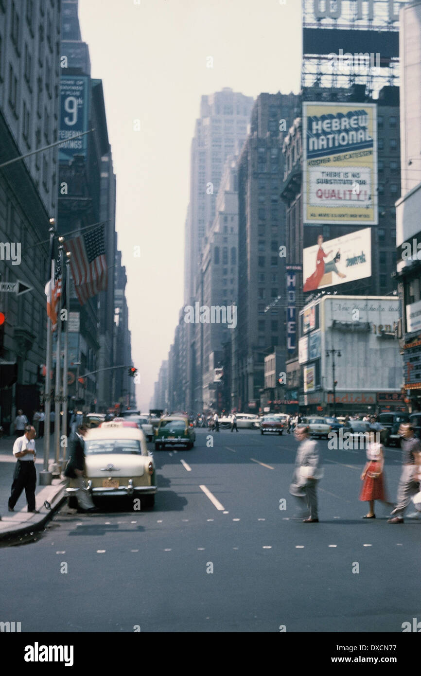New York Street, 1958 Stock Photo - Alamy