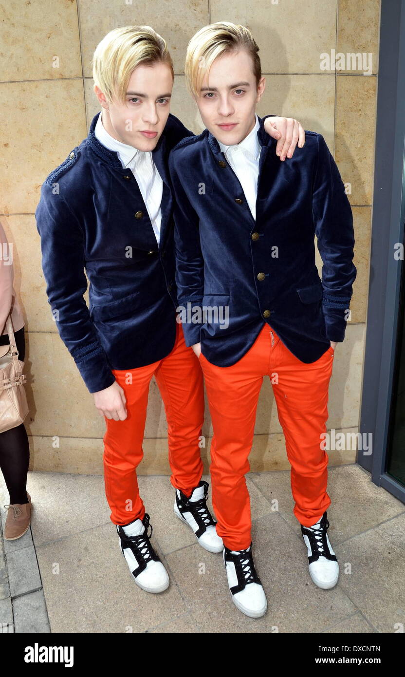 Jedward aka John Grimes and Edward Grimes arriving at Today FM for the ...