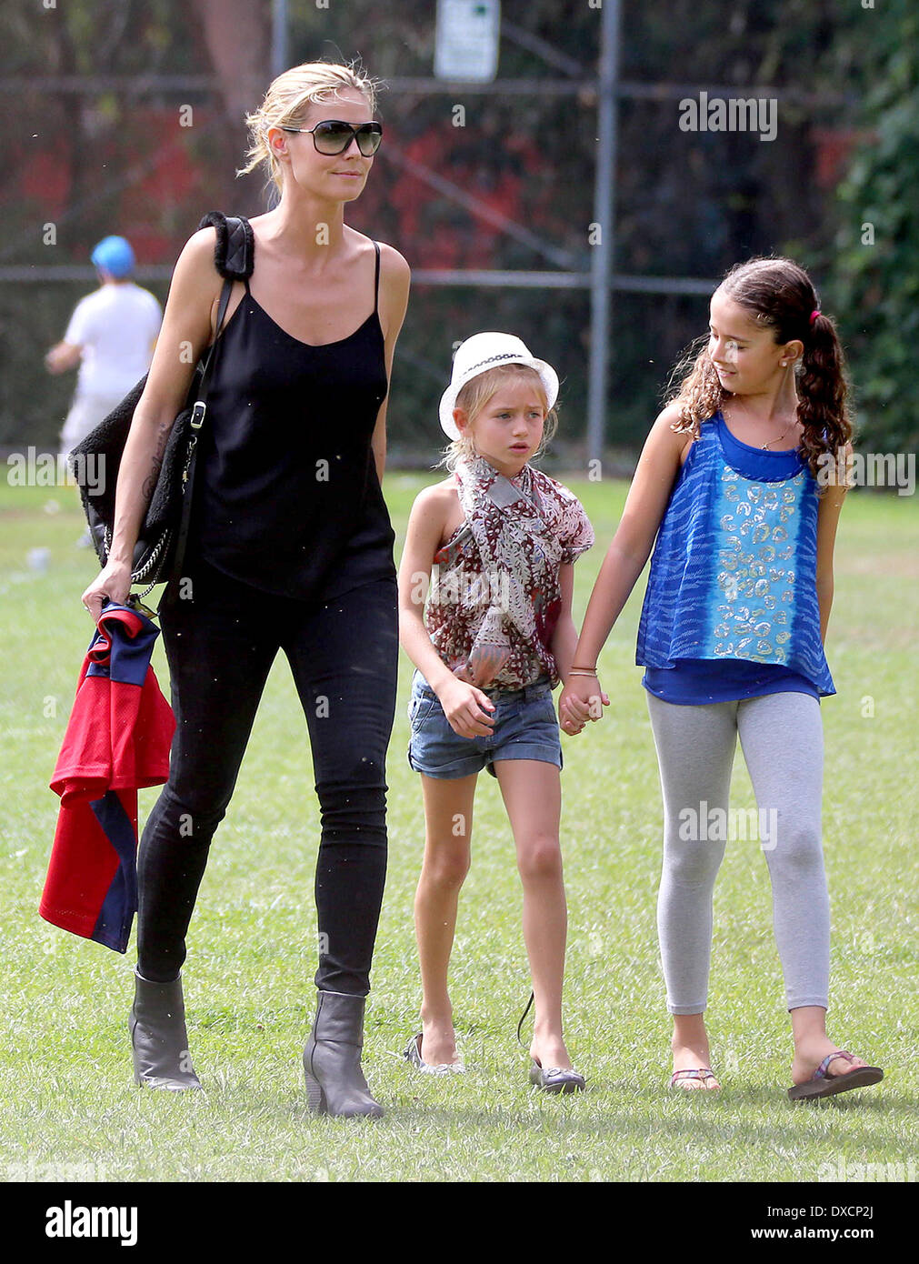 Heidi Klum and Leni Samuel Heidi Klum watches her son's soccer game ...