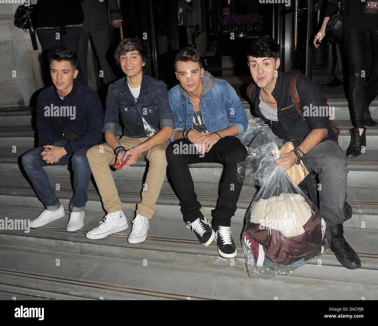 X Factor contestants Jamie Hamblett, George Shelley, Josh Cuthbert and ...