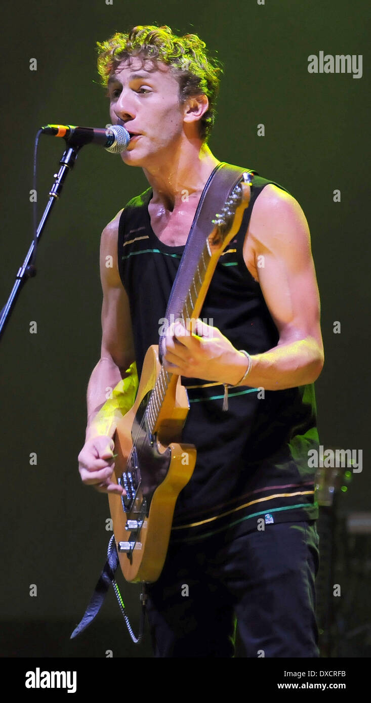 Taylor Guarisco of Givers performs at the Bayfront Amphitheater Miami ...