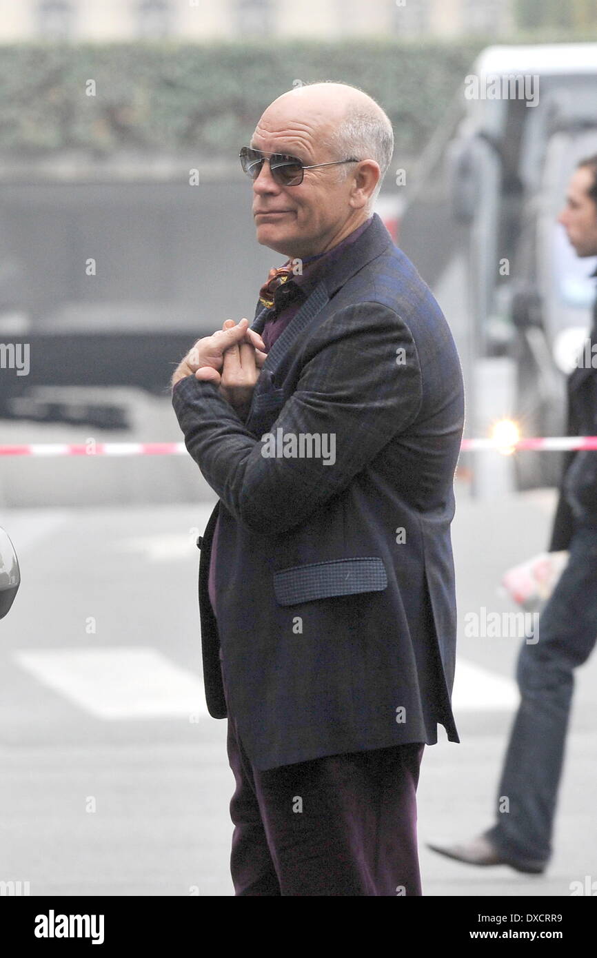 John Malkovich films a scene for the movie 'Red 2' Featuring: John ...