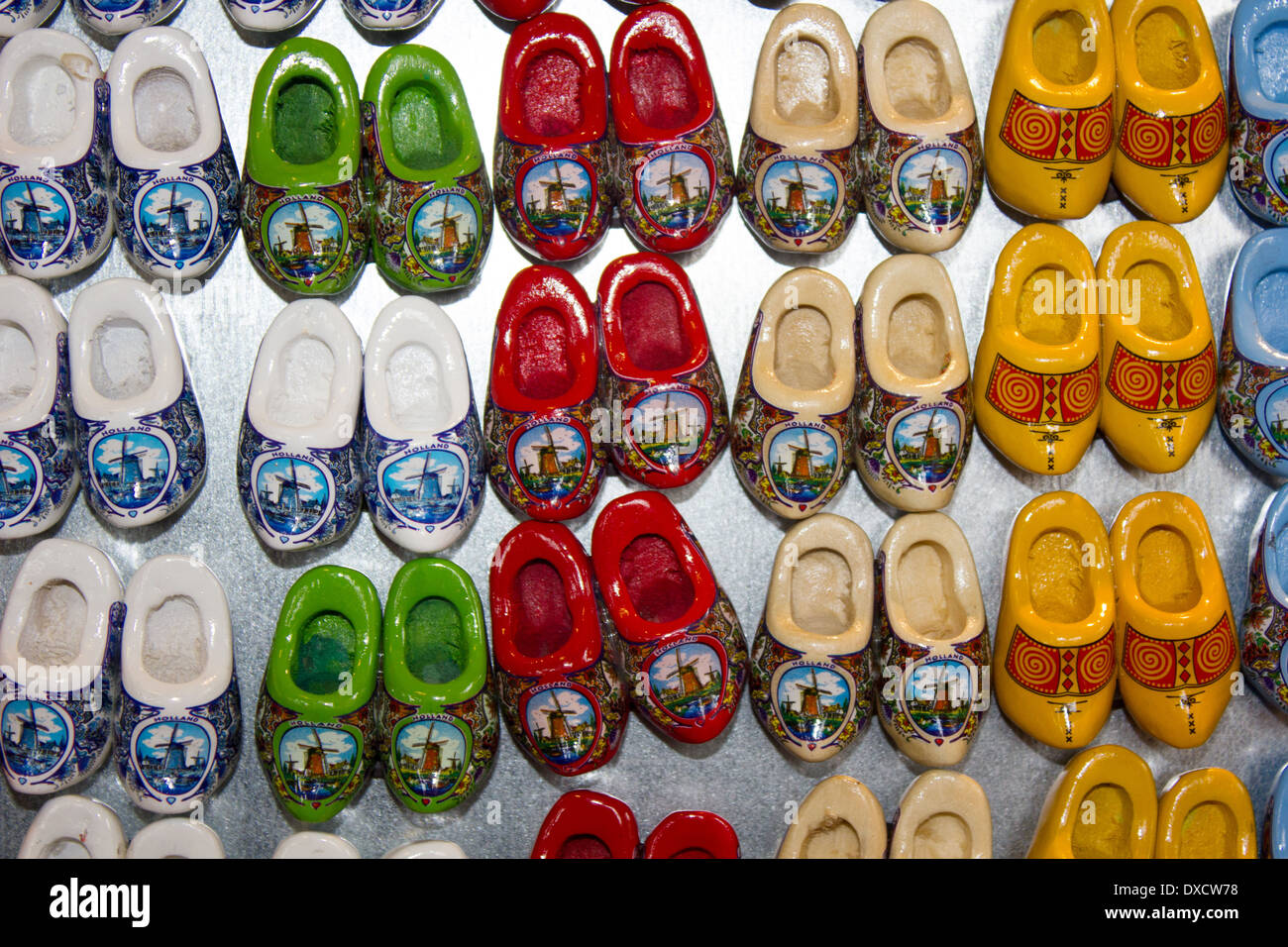 dutch clogs fridge magnets amsterdam netherlands Stock Photo - Alamy