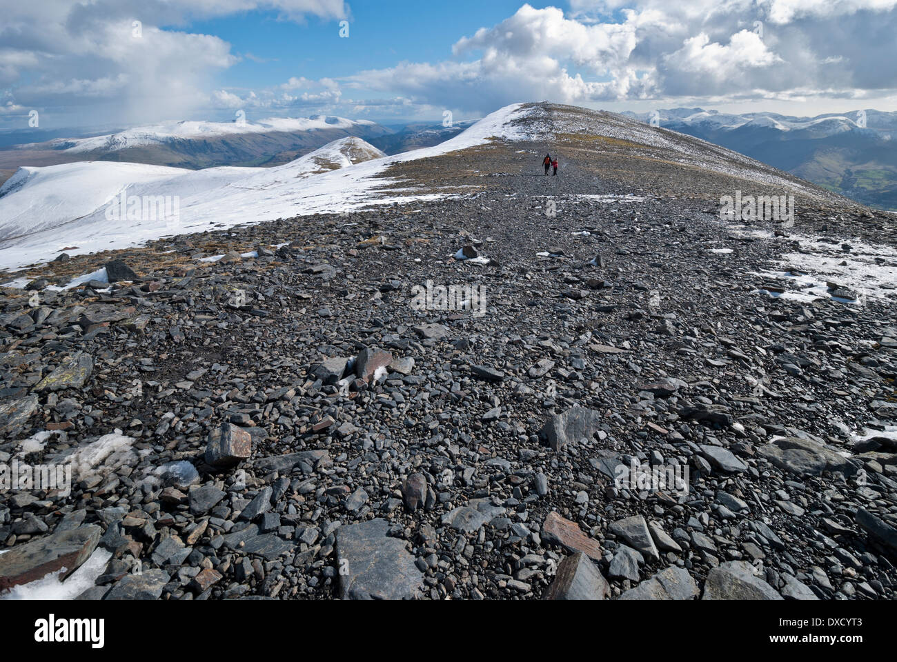Woman walking along top ridge hi-res stock photography and images - Alamy