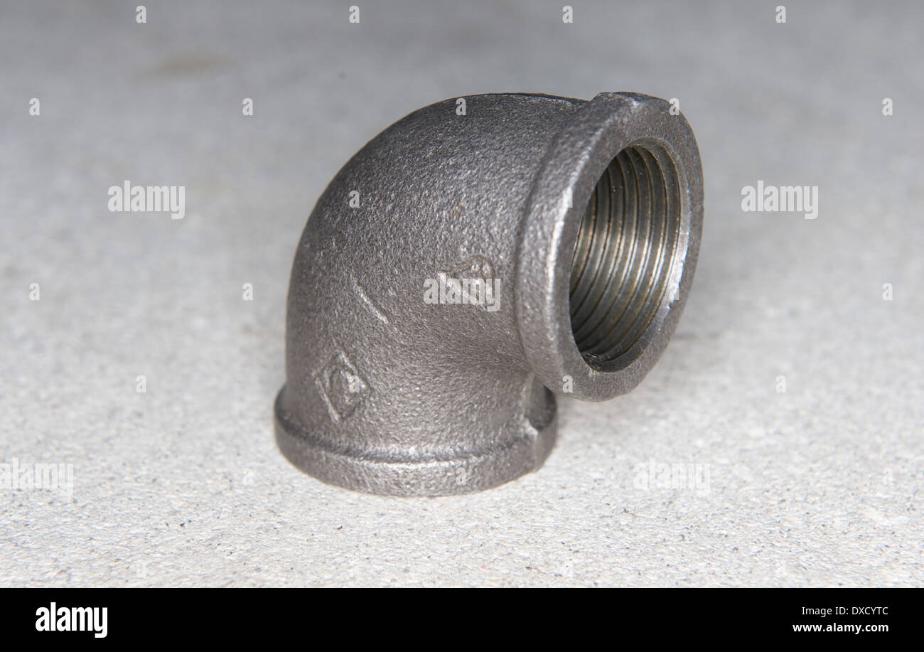 malleable iron fitting elbow threaded Stock Photo - Alamy
