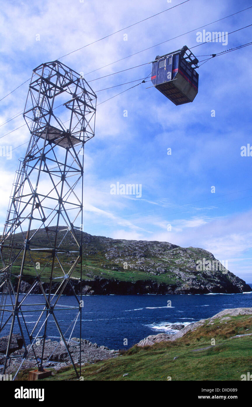 Cable car linking the mainland over Dursey Sound to Dursey Island ...