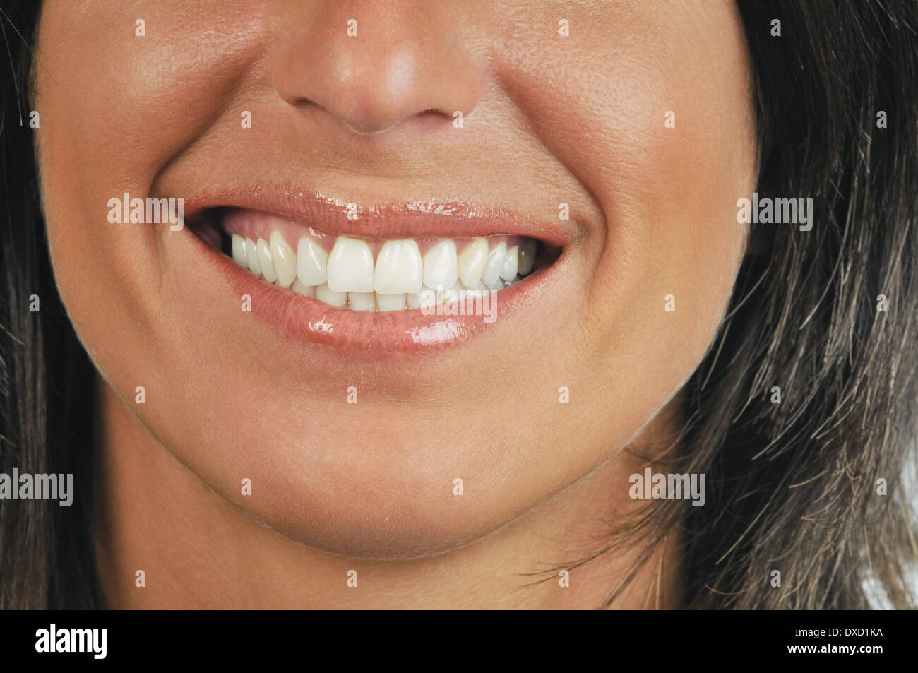 Female adult mouth closeup, smiling Stock Photo - Alamy