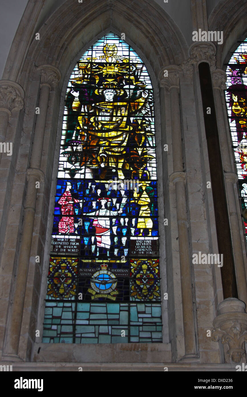 Lincoln Cathedral features a significant stained glass window ...