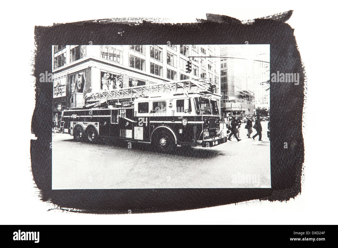 Liquid emulsion print of a fire truck hi-res stock photography and ...