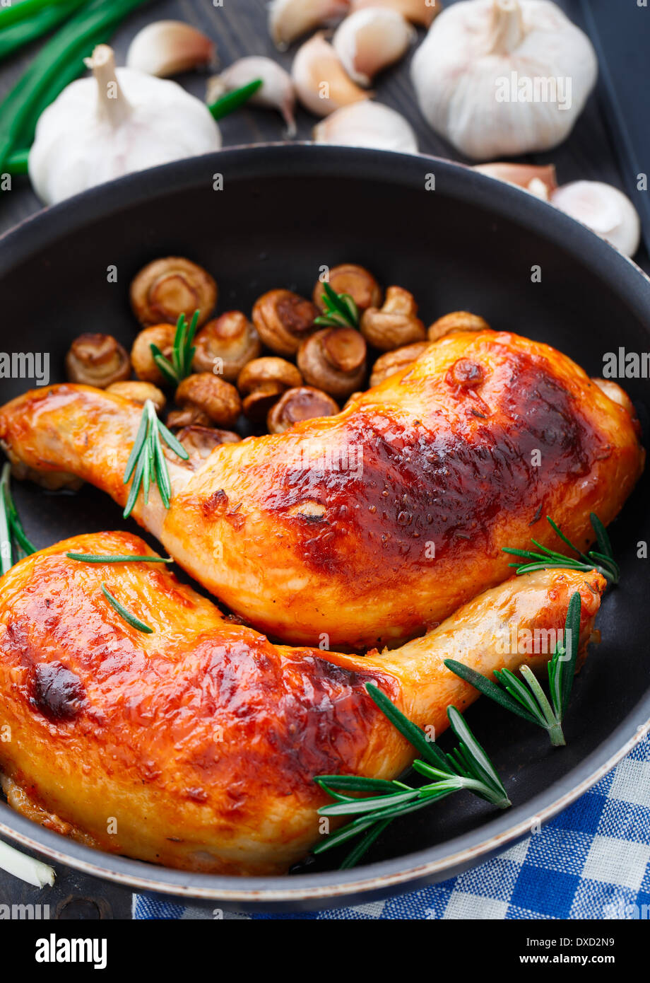Roasted chicken legs Stock Photo - Alamy