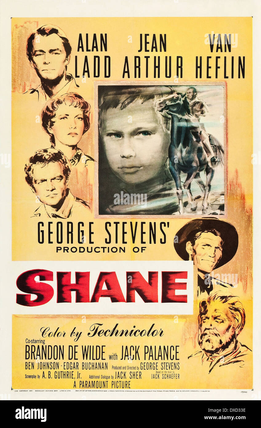 Movie poster shane 1953 hi-res stock photography and images - Alamy