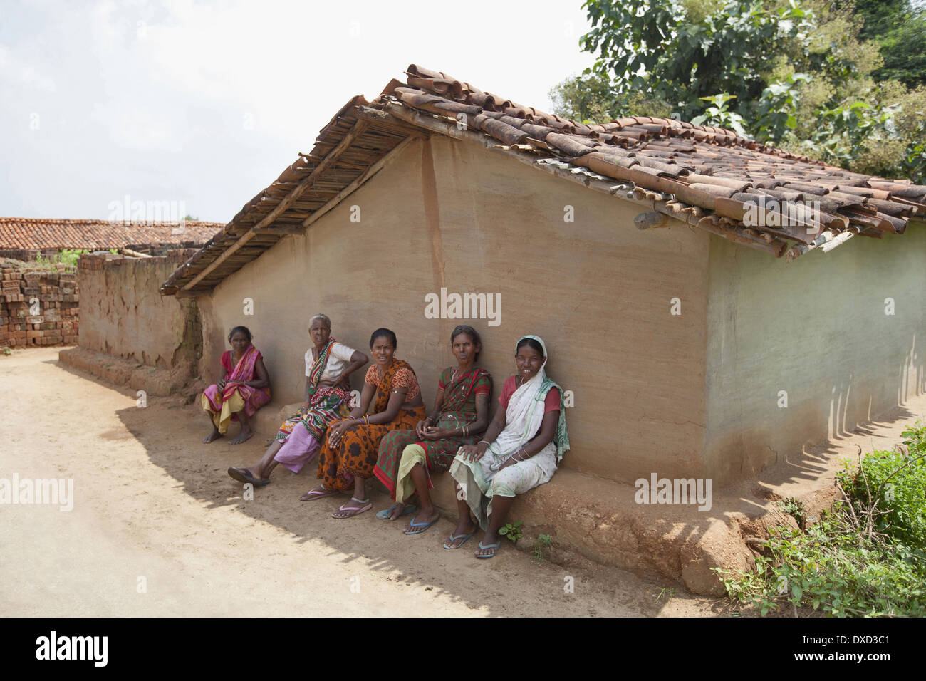 Group of tribal women enjoying leisure time. Soren, Santhal, Karmali ...
