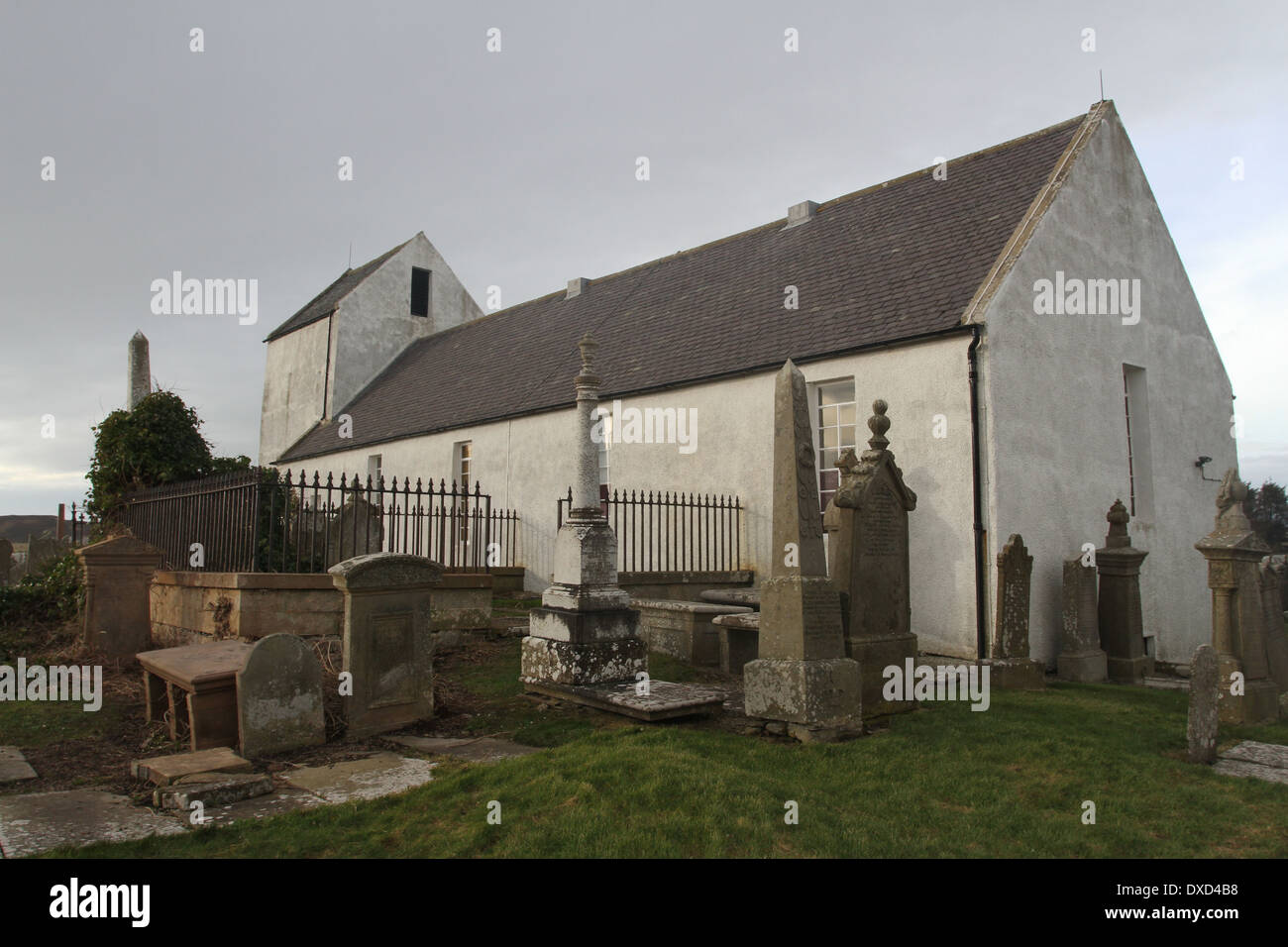 Exterior of Dunnet parish church Caithness Scotland March 2014 Stock ...