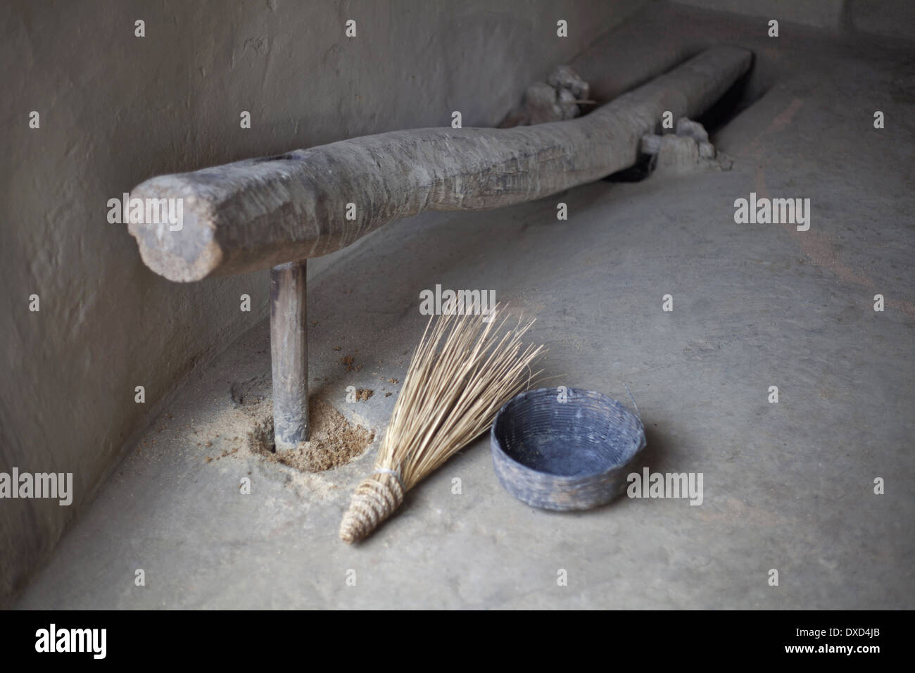 Dheki, A traditional wooden rice thrasher. Jamuniyatand village, Bokaro ...
