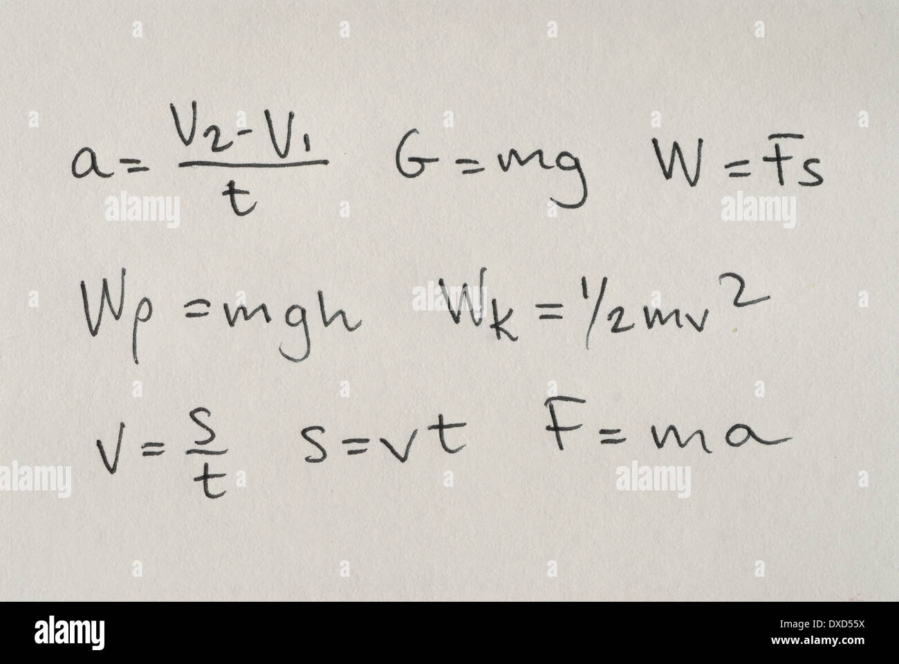 Physics equations hi-res stock photography and images - Alamy