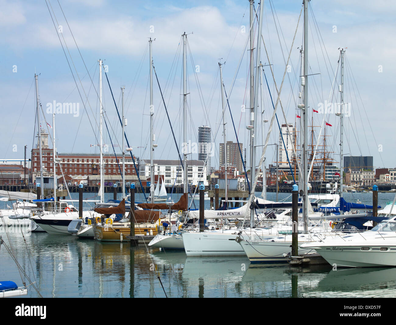 Boats in the harbour Stock Photo - Alamy