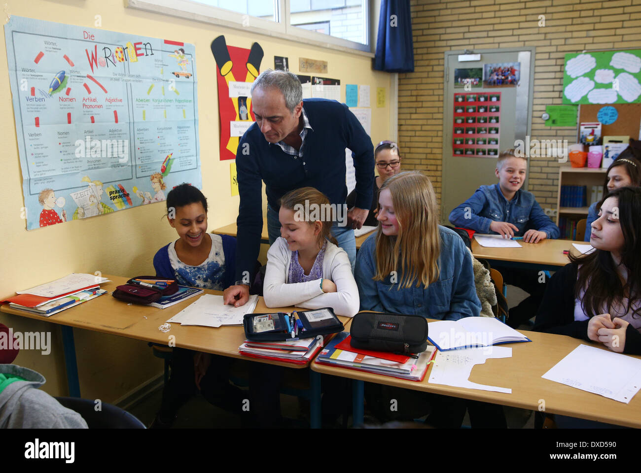 Hamburg, Germany. 24th Mar, 2014. TV chef Christian Rach teaches ...