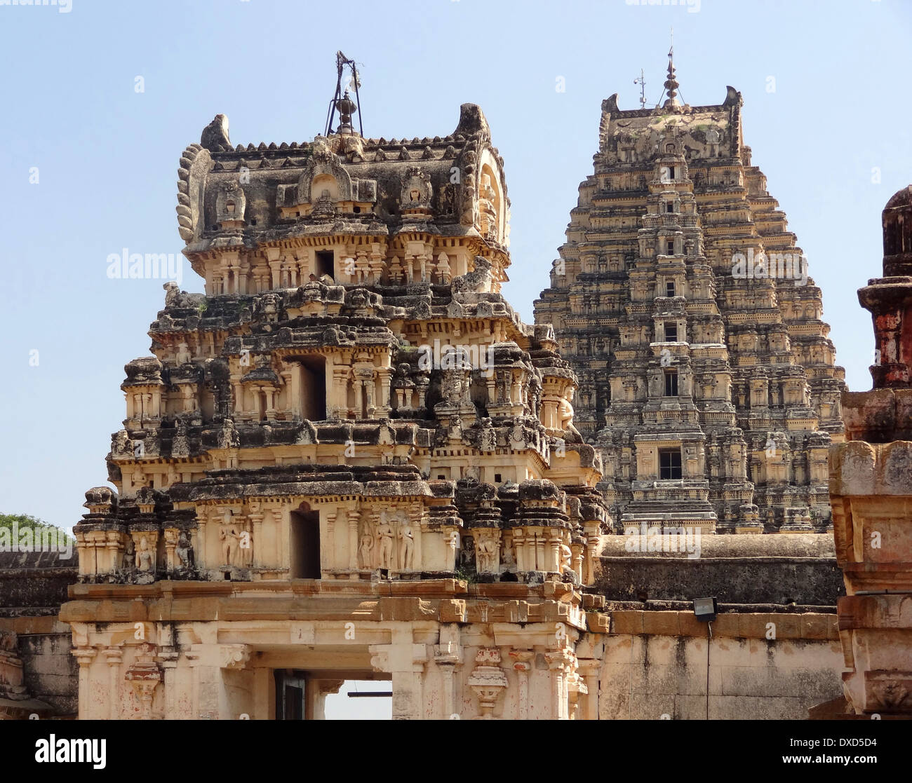 Virupaksha Temple at the Sacred Center around Hampi, a city located in ...