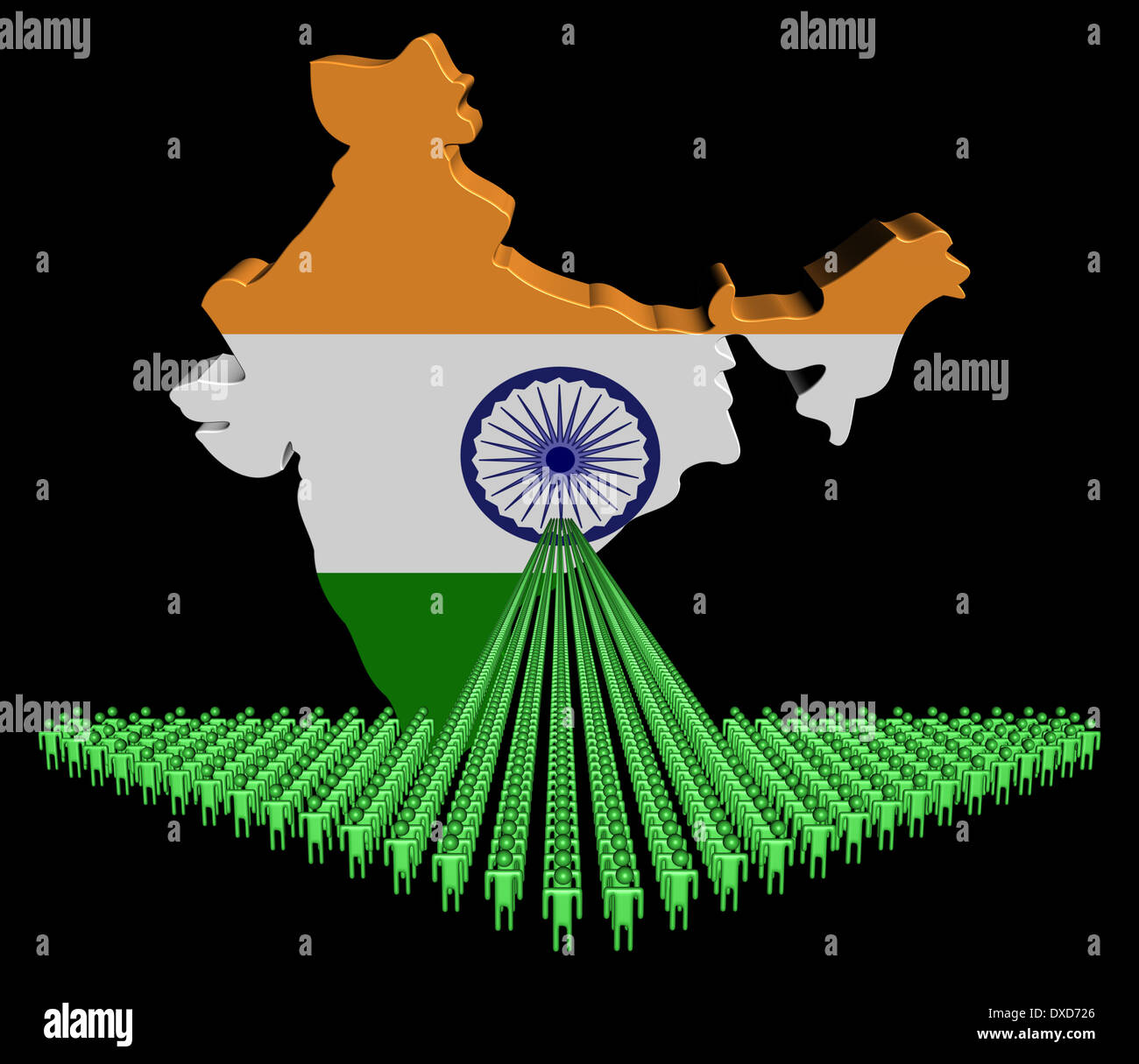 India population map hi-res stock photography and images - Alamy