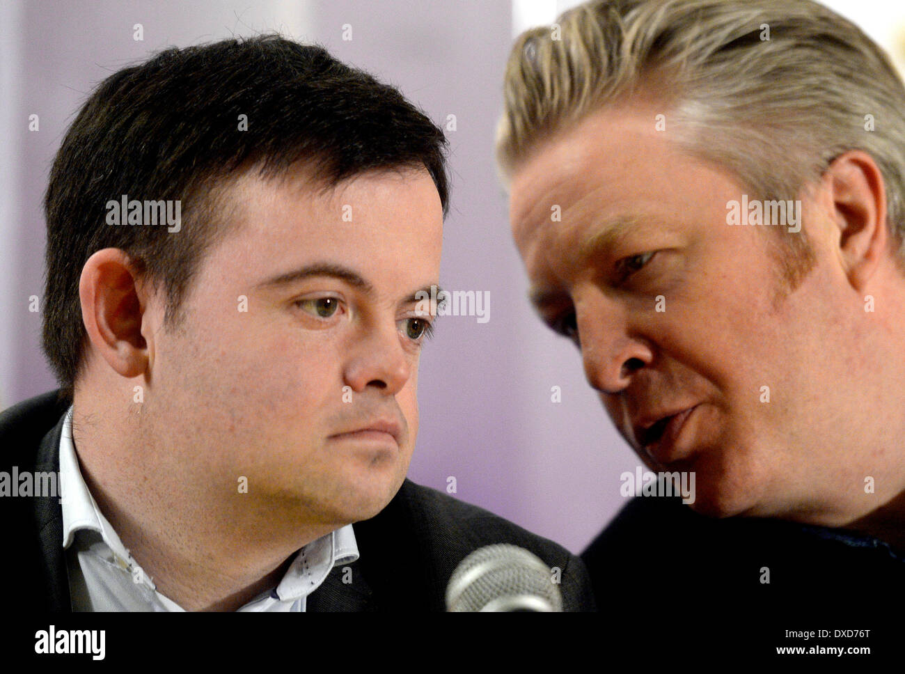 Actor Svein Andre Hofso (left) and director Bard Breien are seen at a ...