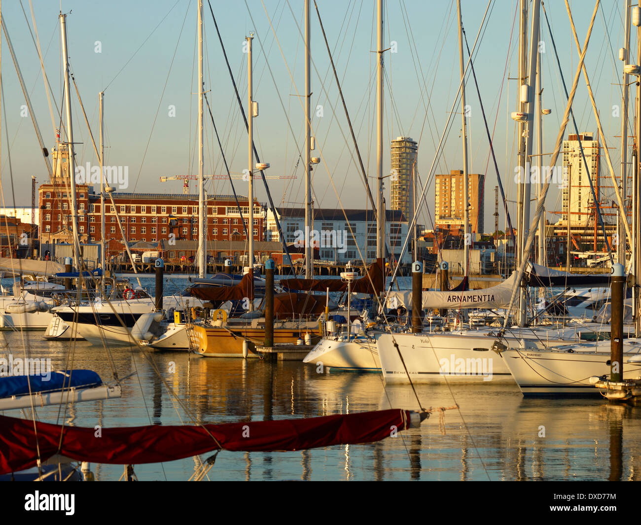 Boats in the harbour Stock Photo - Alamy