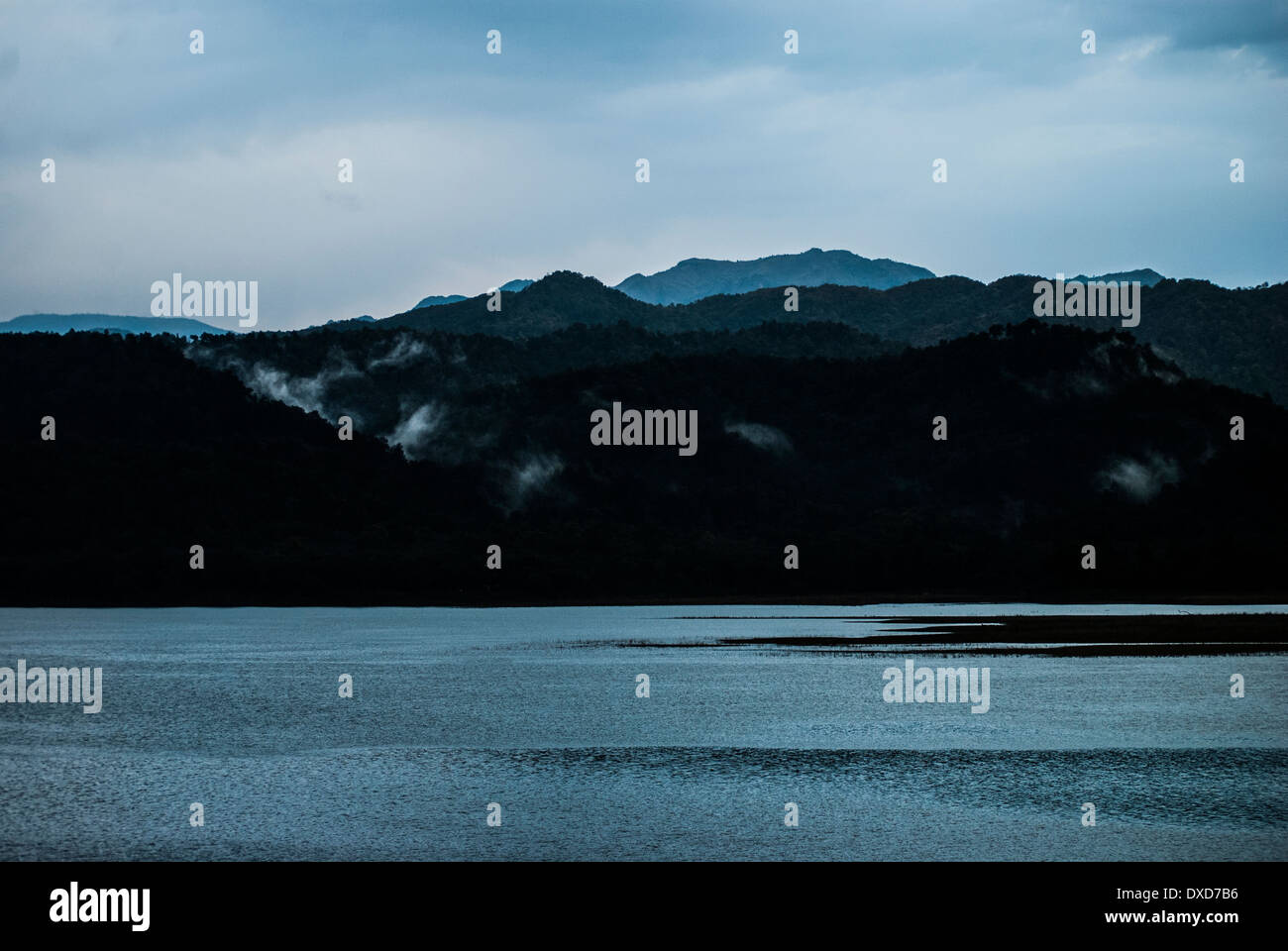 A view from the "Dhikala" zone of the national park. The Ramganga River ...