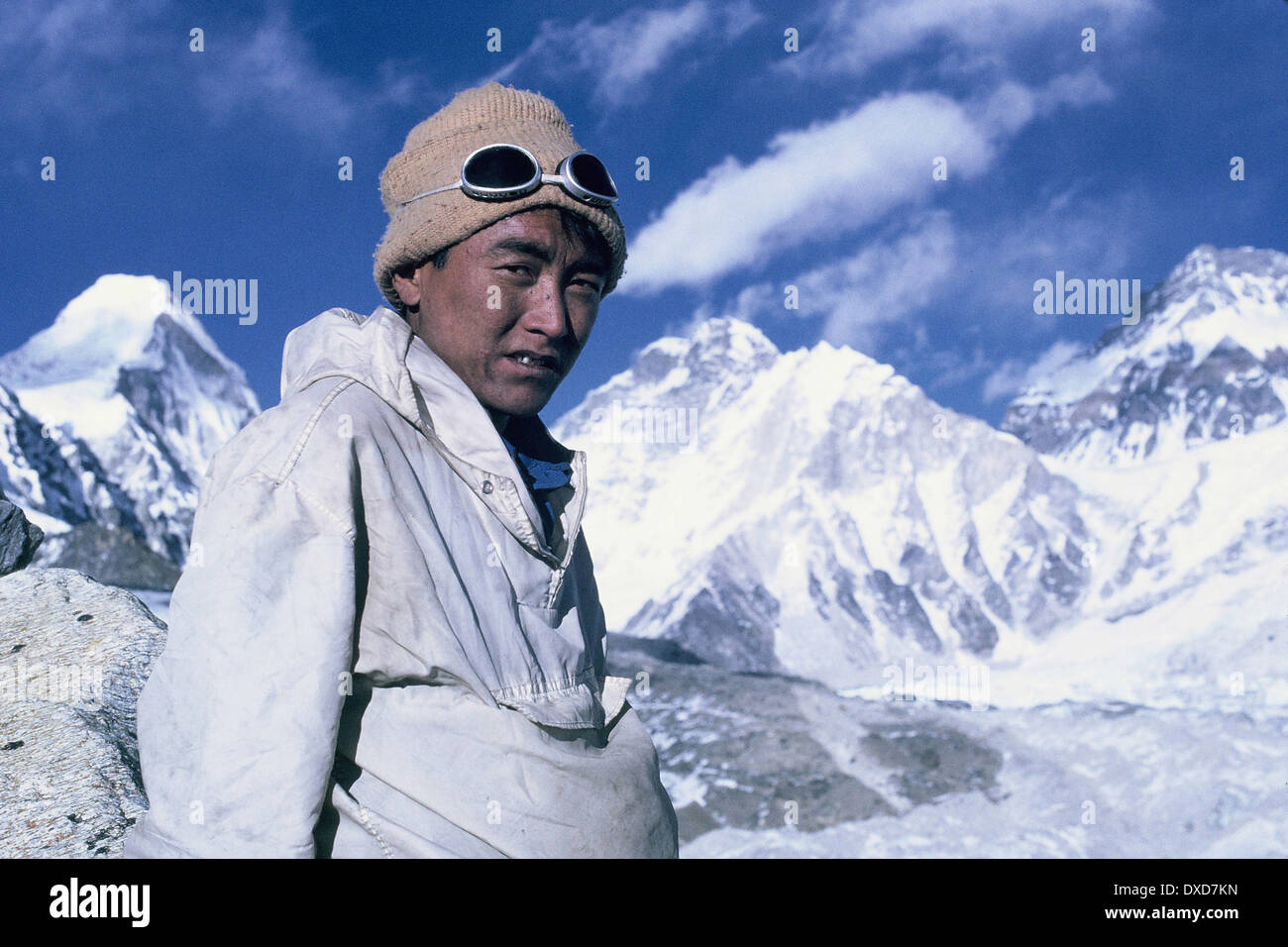 Sherpa at the South base camp, Mount Everest, 1969 Stock Photo - Alamy