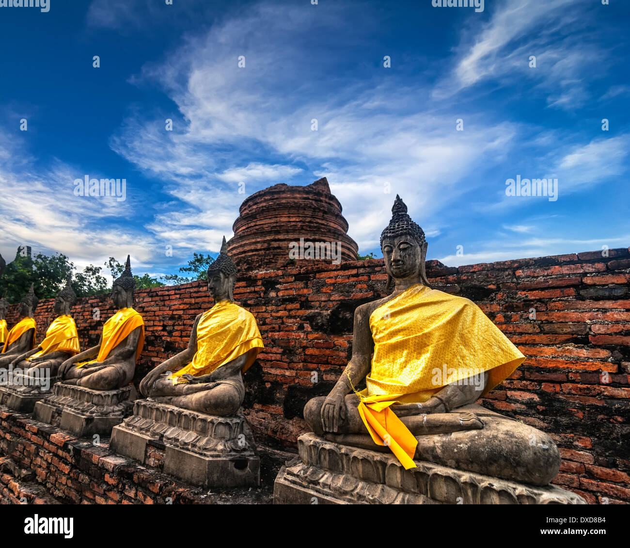 Asian religious architecture Ancient sandstone sculpture praying ...