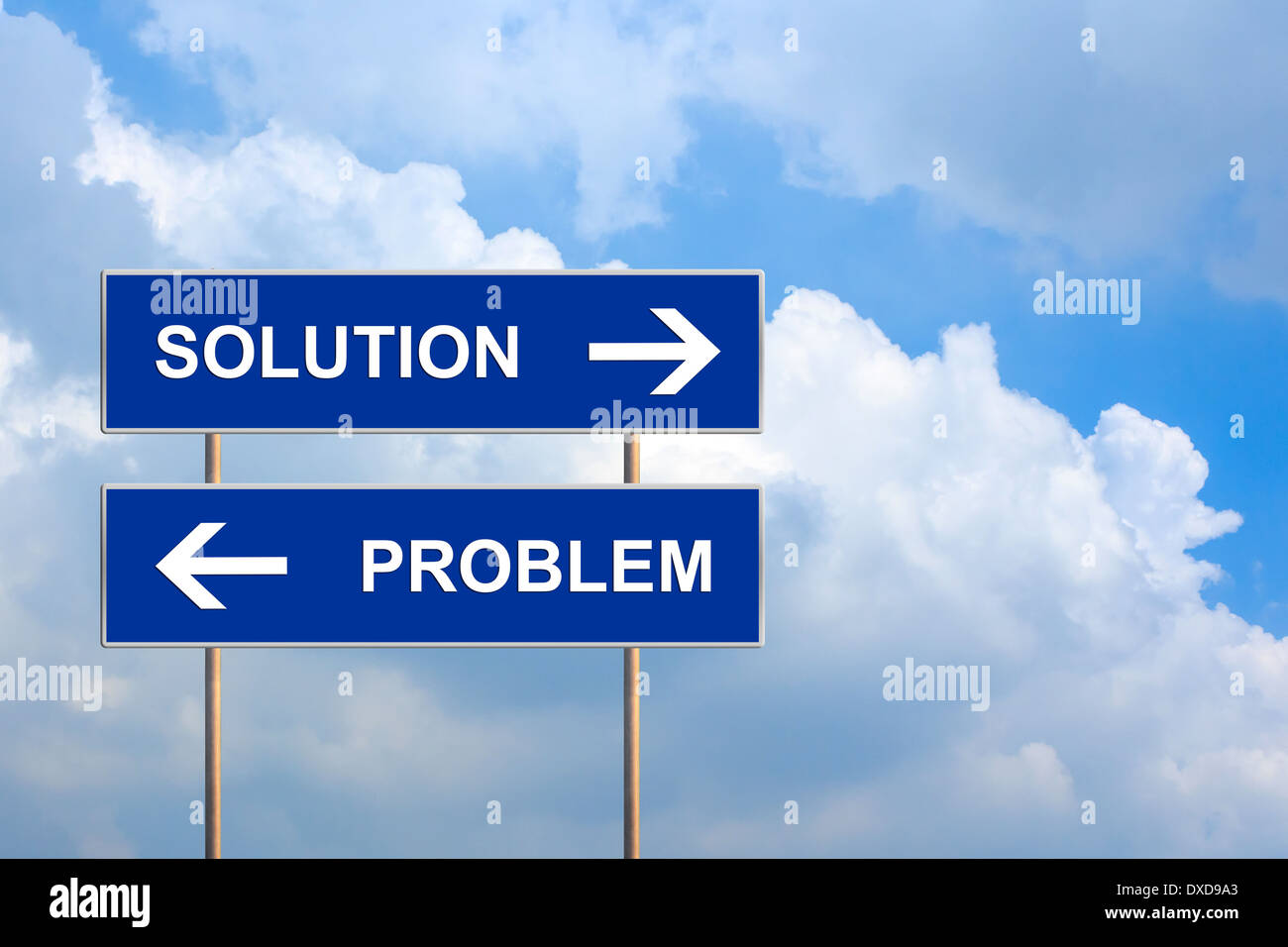 Problem solution road sign hi-res stock photography and images - Alamy