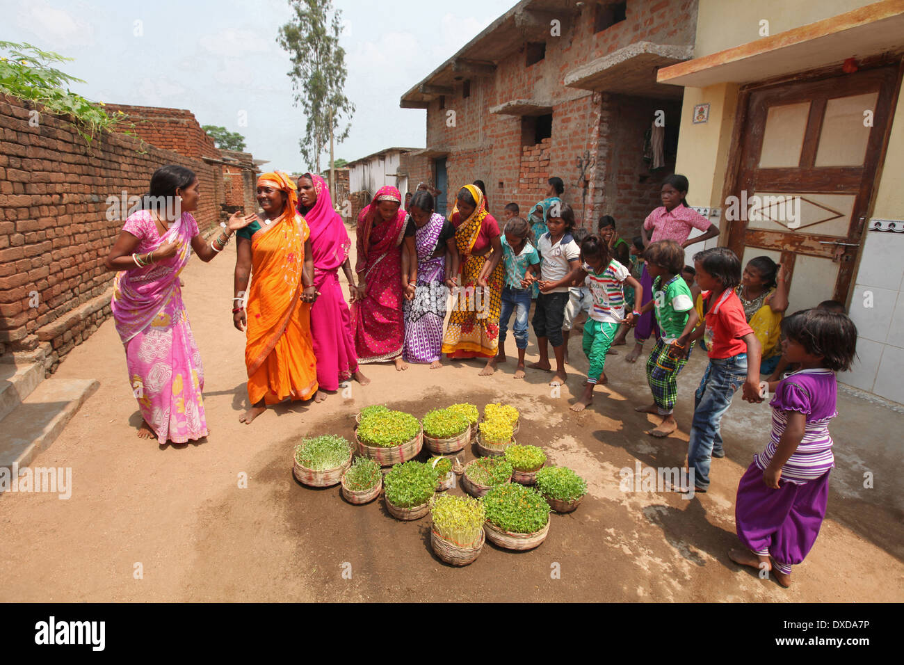 Karma puja festival hi-res stock photography and images - Alamy