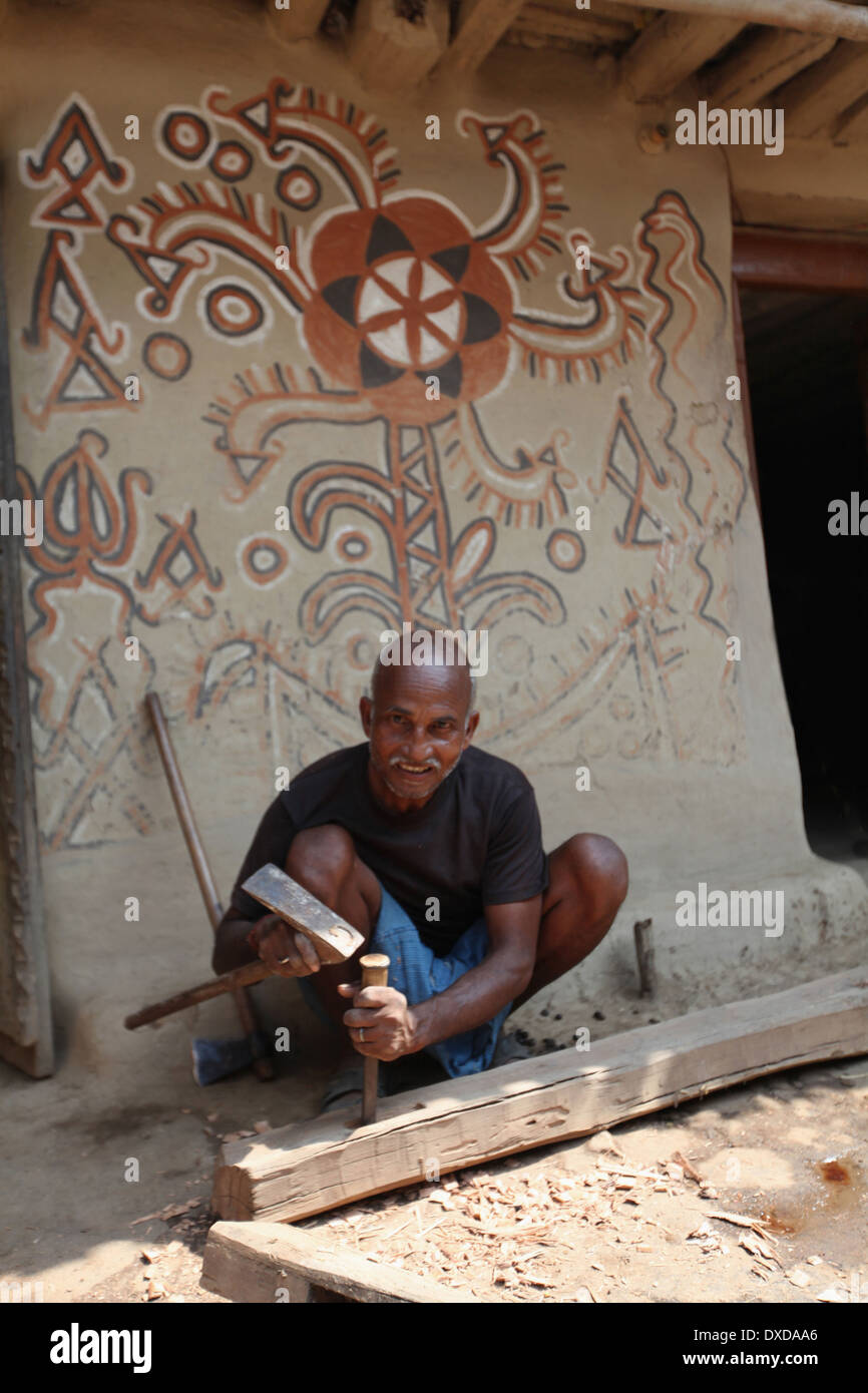 A carpenter. Kurmi caste. Bhilwara village, District Hazaribaug ...