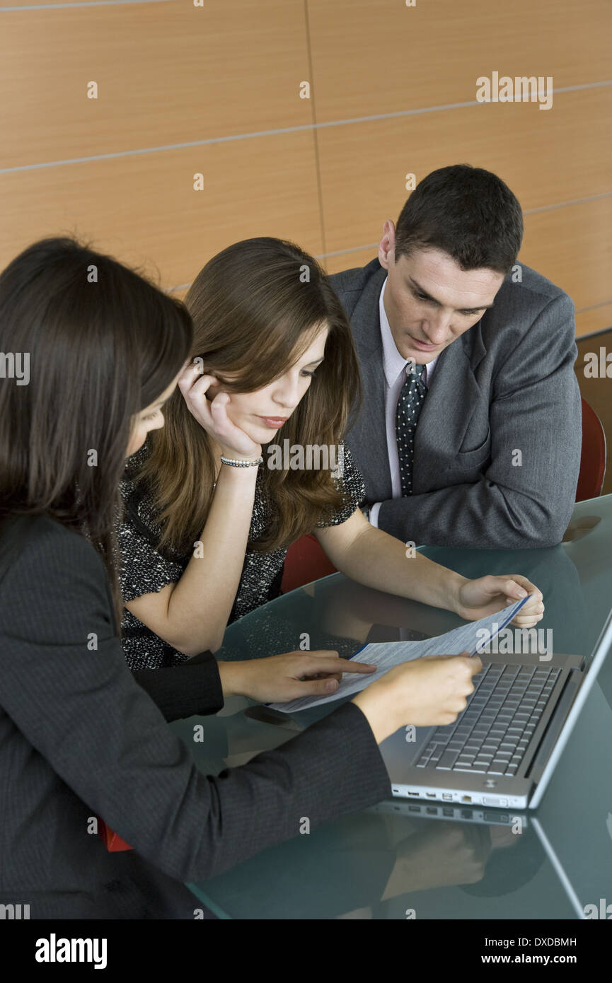 Woman reading official papers hi-res stock photography and images - Alamy