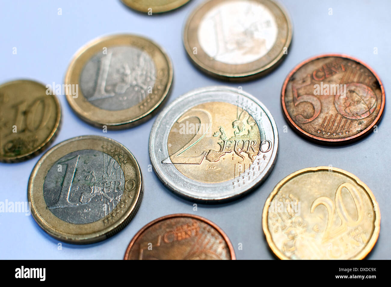 Euro and cent coins, London Stock Photo - Alamy