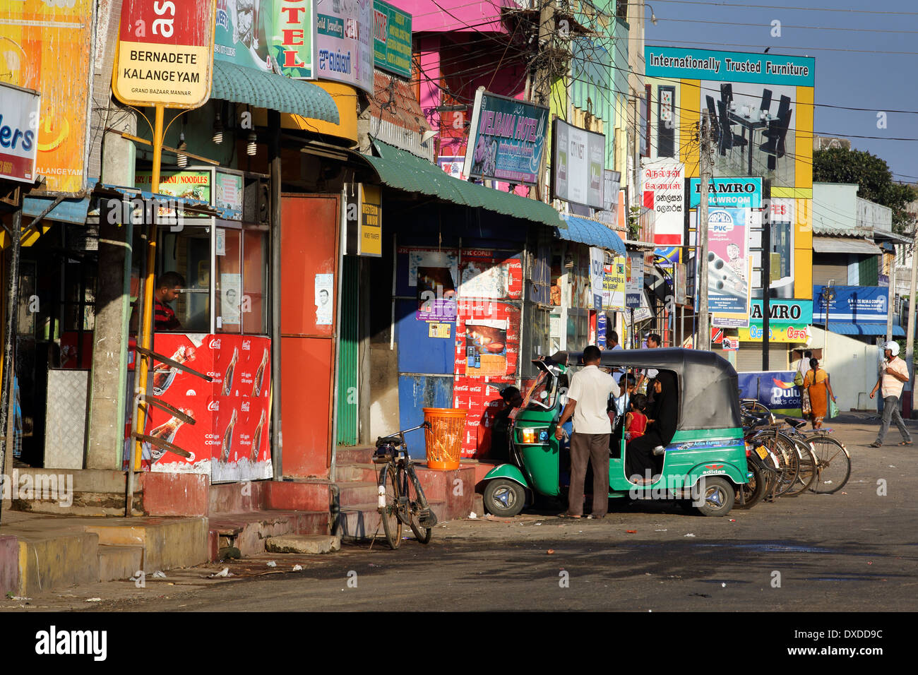 Tuk tuk motor taxi main street of Mannar, Sri Lanka Stock Photo - Alamy