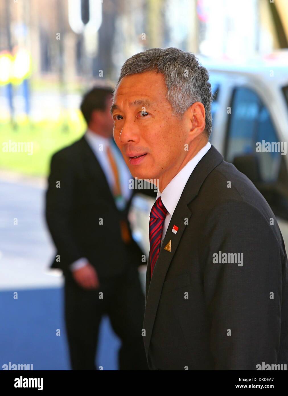 The Hague, Netherlands. 24th Mar, 2014. Singaporean Prime Minister Lee ...