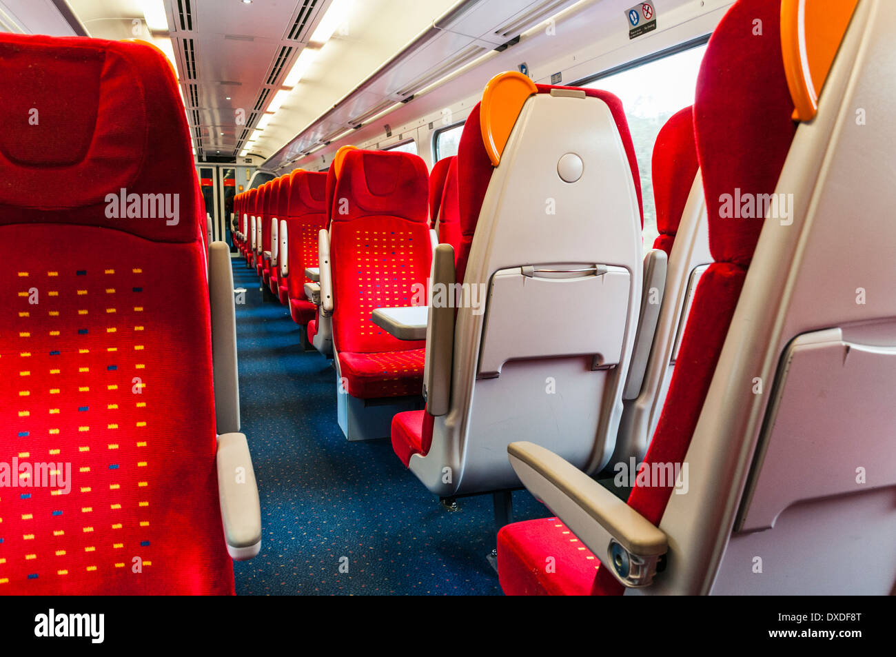 Interior of an East Midlands trains railway carriage Stock Photo - Alamy