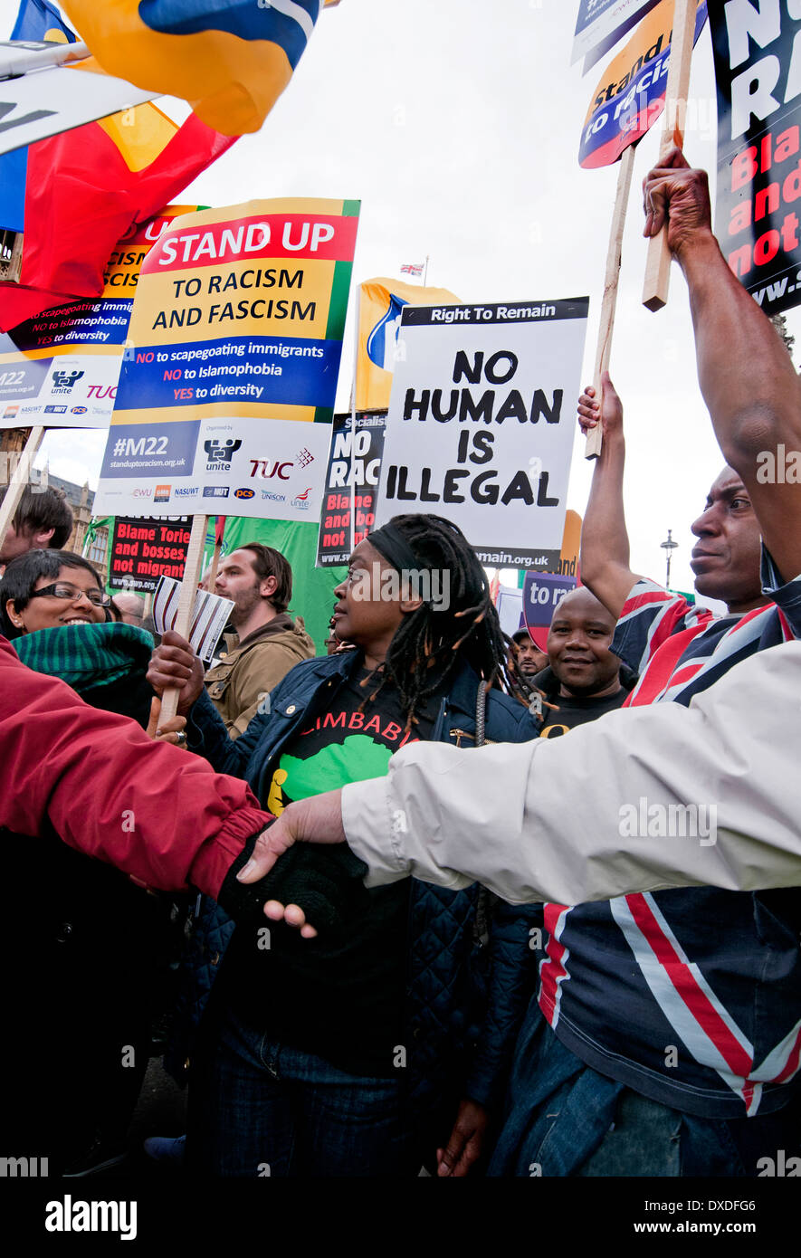 On UN Anti-Racism Day thousands march in London for EU day of Action ...