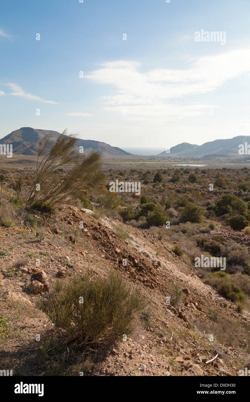Cabo de Gata Nijar Natural Park landscape, spanish countryside, Almeria ...