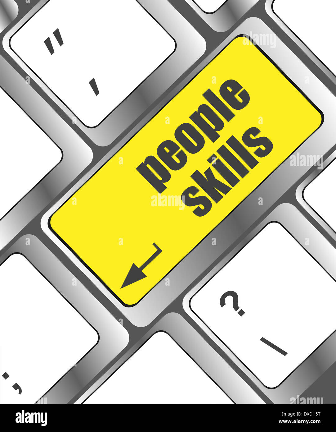 people skills words, message on enter key of keyboard Stock Photo - Alamy