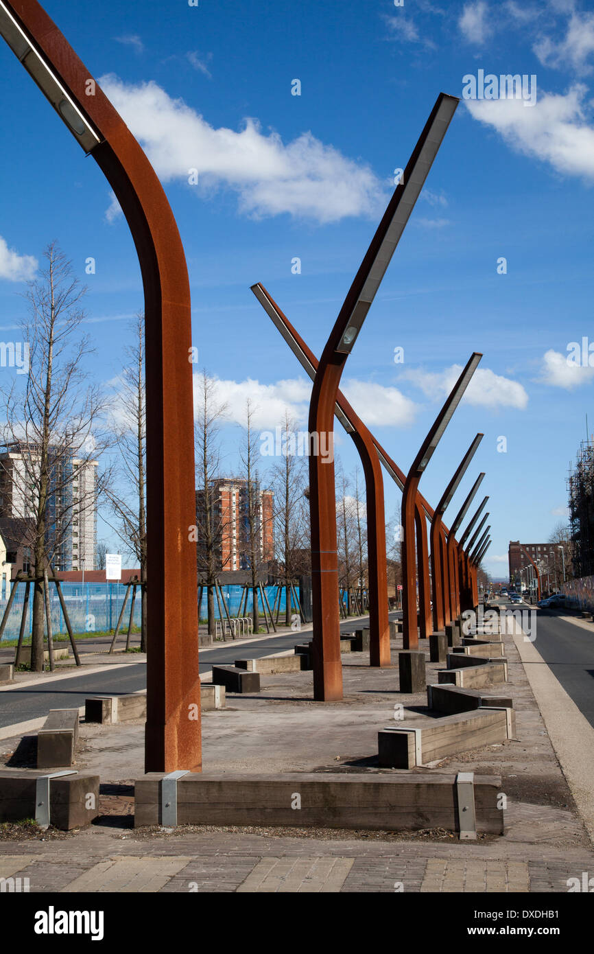 Bent iron shaped street lamps hi-res stock photography and images - Alamy