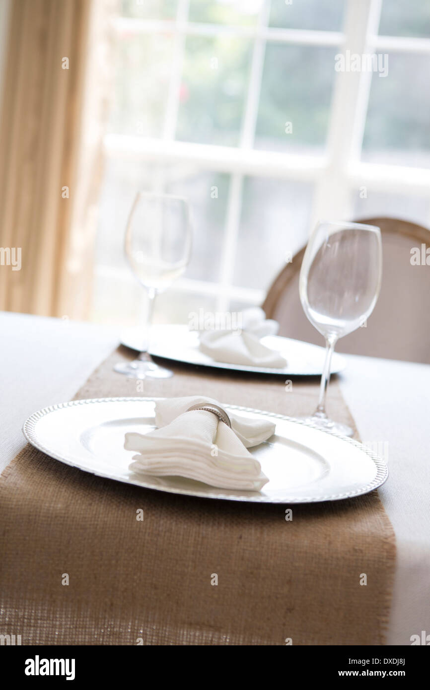 Restaurant place setting for two hi-res stock photography and images ...